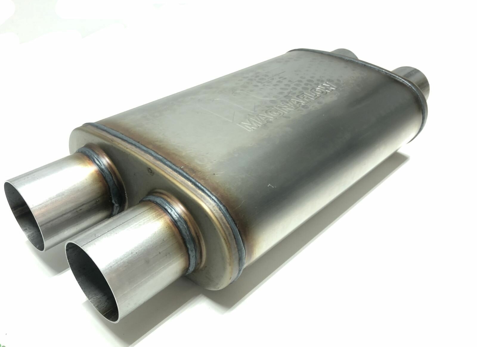 Глушитель Magnaflow style, Ф 63 мм, длина 455 мм, два входа-два выхода, прямоточный