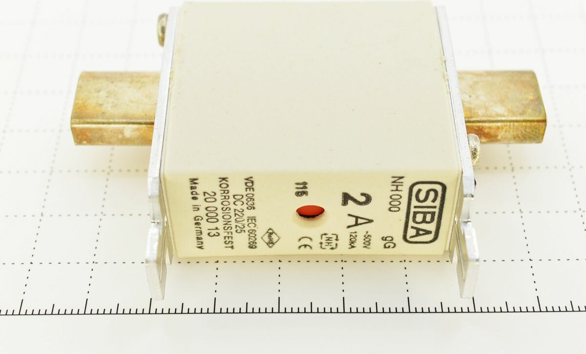 Предохранитель SIBA 2000013.2 Предохранитель NH000 2A gG 500V 1шт
