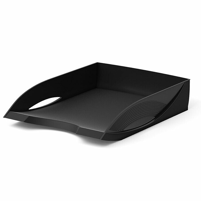 Лоток для бумаг Erich Krause пластиковый, Rainbow, черный (26493)