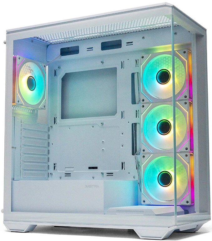 Корпус для компьютера XASTRA Q600 4ARGB-C10 ATX 4x120mm ARGB PWM FM fans, белый