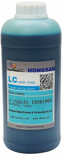Чернила DCTec пигментные Epson Pro7900 Light Cyan (светло-голубой) 1000 мл