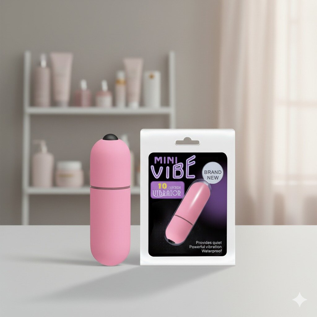 Baile Mini Vibe Розовая компактная вибропуля, 2 года гарантии