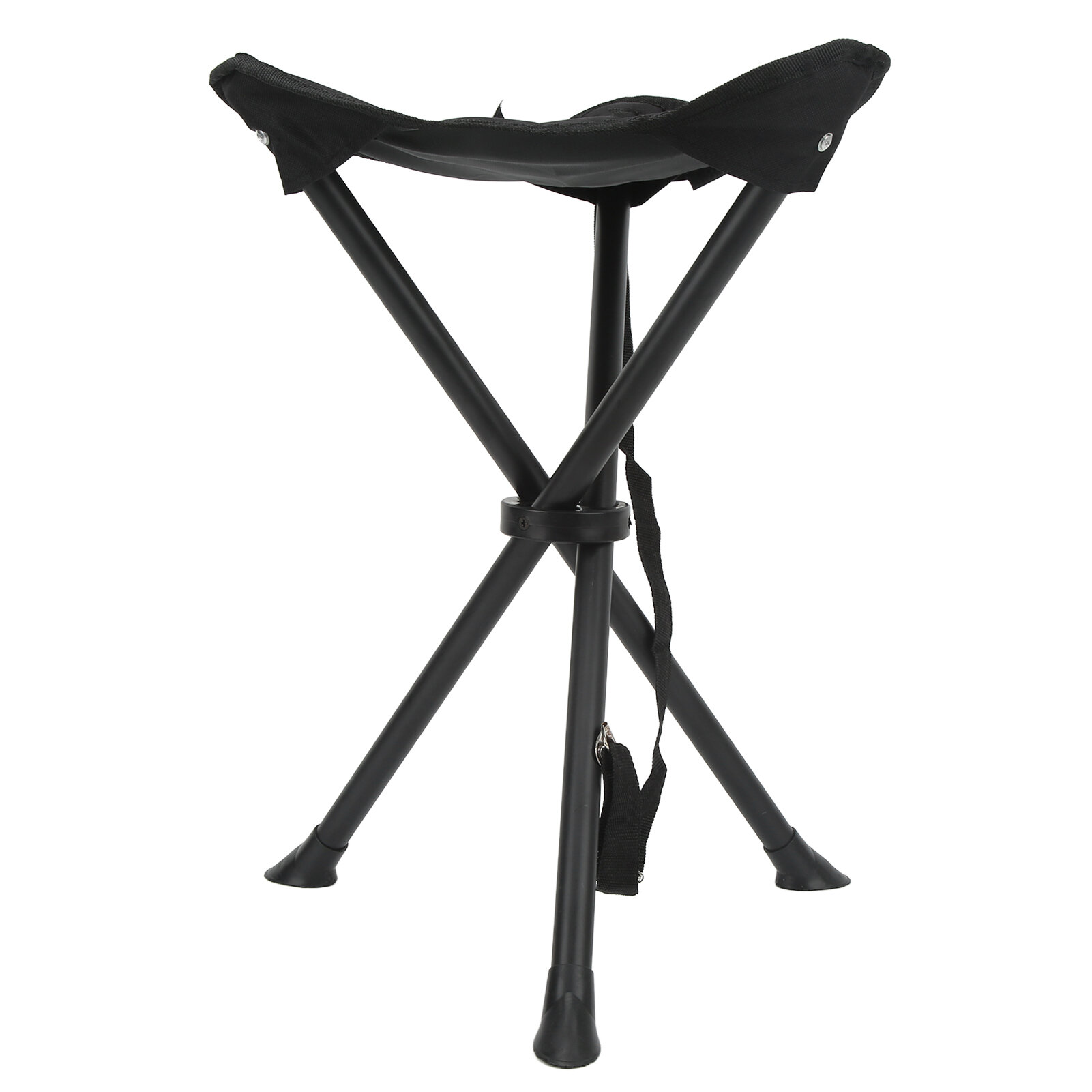 Folding Tripod Stool 200KG Load Bearing Anti Slip Good Stability Portable Foldable Chair for Outdoor Fishing Camping Picnics Black