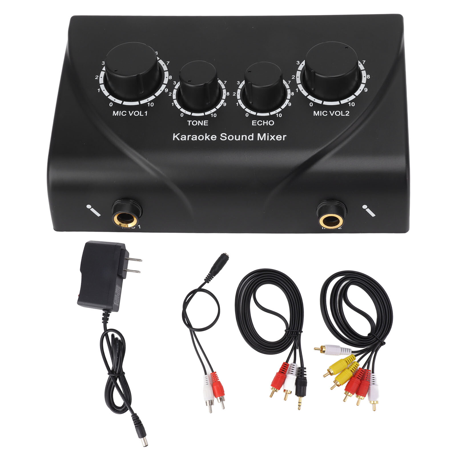 Миниатюрный портативный звуковой микшер для караоке с американской вилкой 100–240 В. Компактный аудиомикшер для семейных торжеств и корпоративных мероприятий.