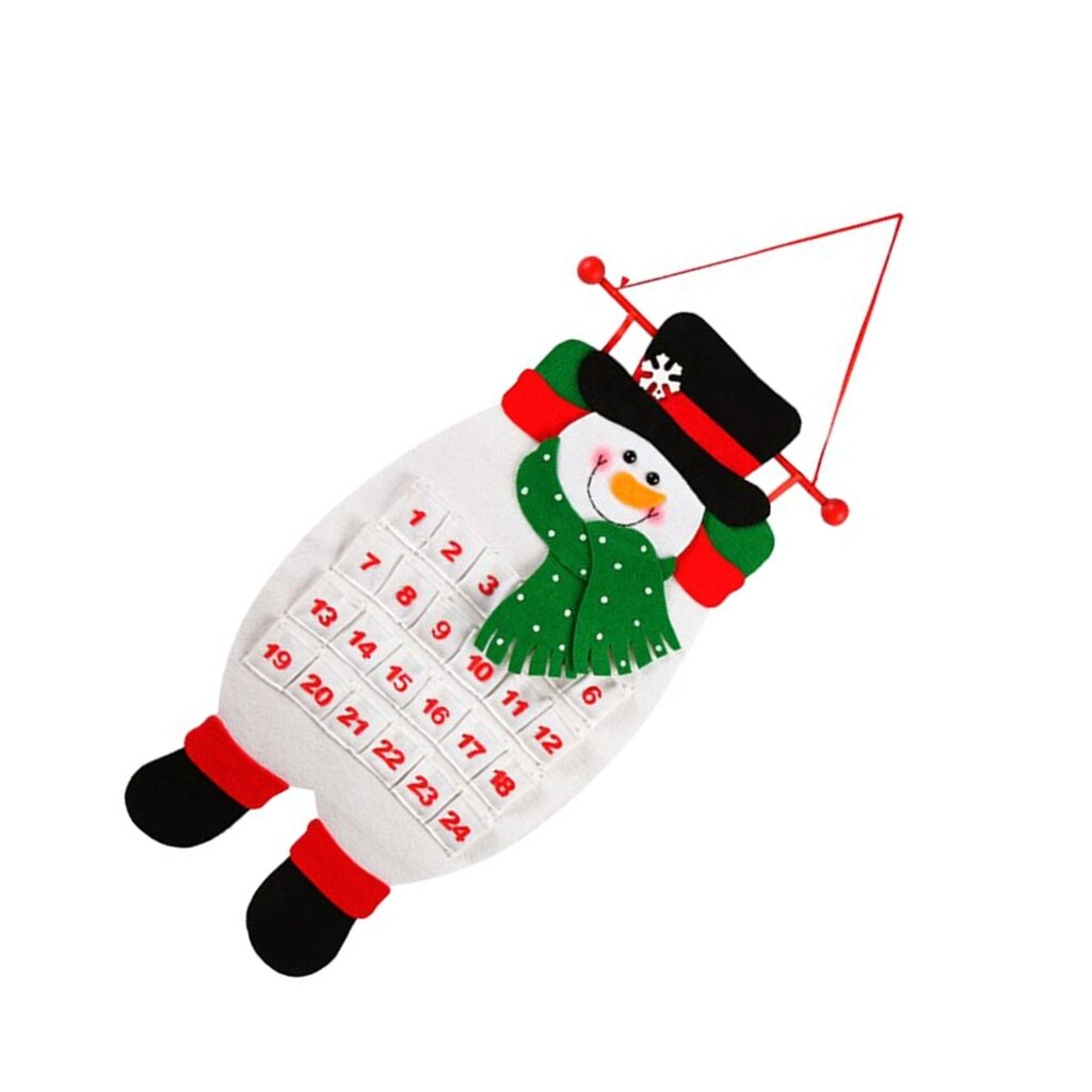 Фетровая Цифровая Подвеска С Календарем На Рождественской Елке-белый