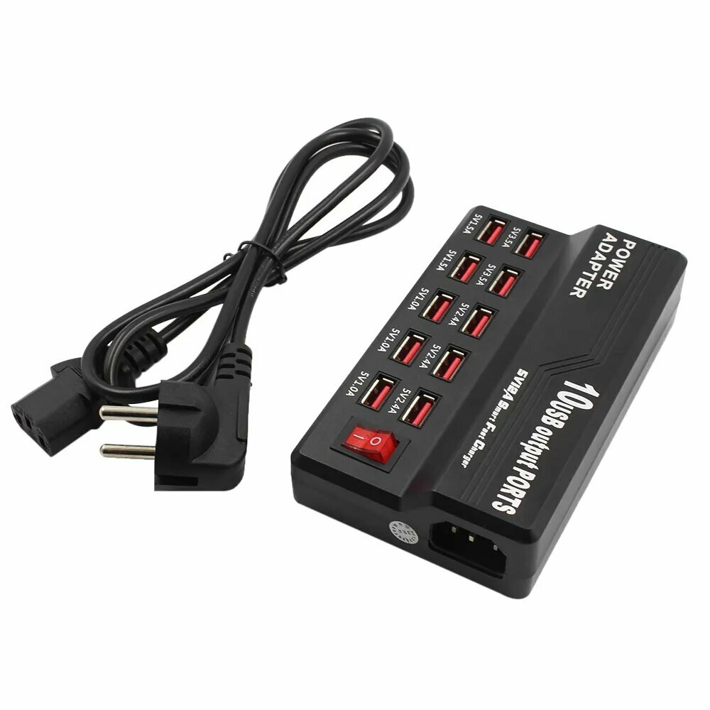 Многофункциональный высокоскоростной 10-портовый USB-разъем переменного