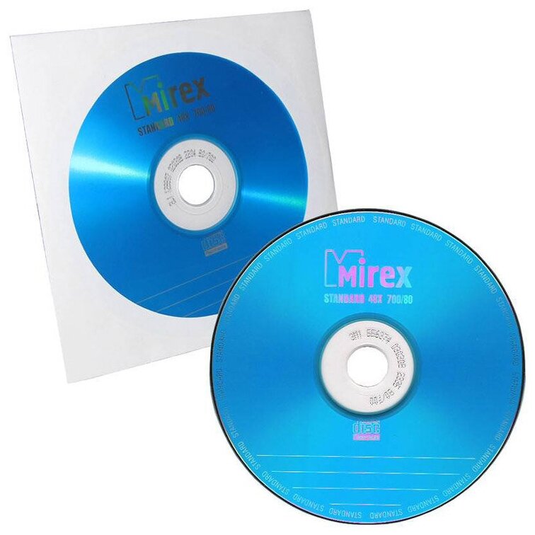 Диск CD-R Mirex 700 Mb, 48х, Standart, Бум. конверт (1 шт) 204930 {UL120051A8C}