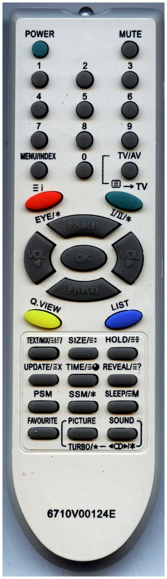 Пульт HUAYU для телевизора LG 6710V00124E