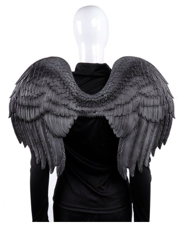 Крылья ангел из пенополиуретана, на эластичных лямках, 60 х 44 см (Цв: Серый )