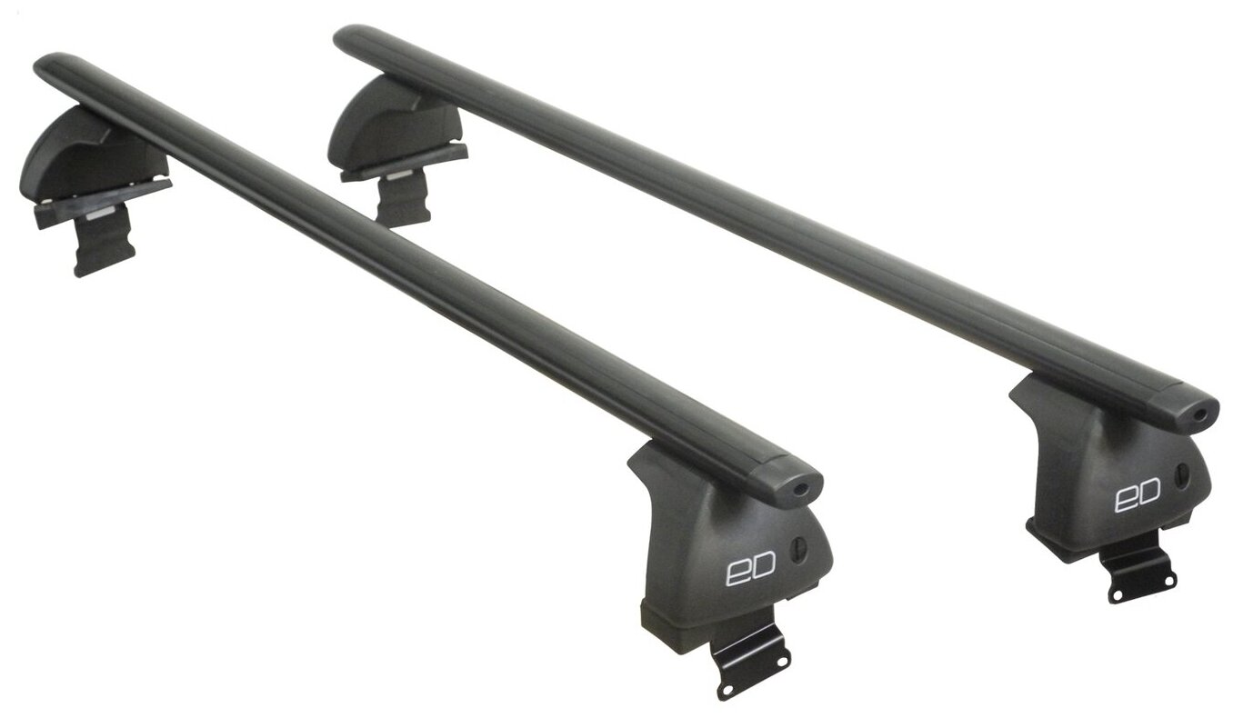 Багажник на крышу Lada Granta, ED, черные аэродинамические дуги