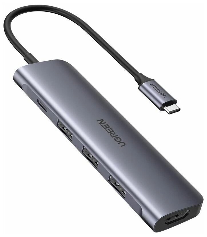 Конвертер USB Type-C 5 в 1 - HDMI +USB 3.0*3 +PD power n