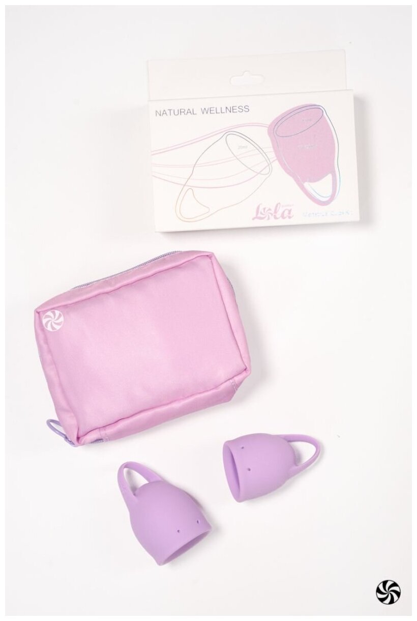 Набор из 2 сиреневых менструальных чаш Orchid, сиреневый