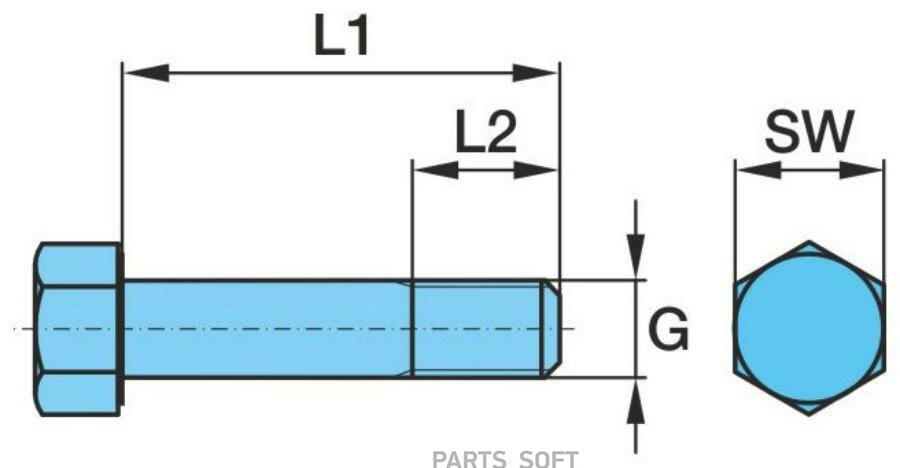 334014190 BPW Болт М24х3х240 амортизатора прицепа (BPW)