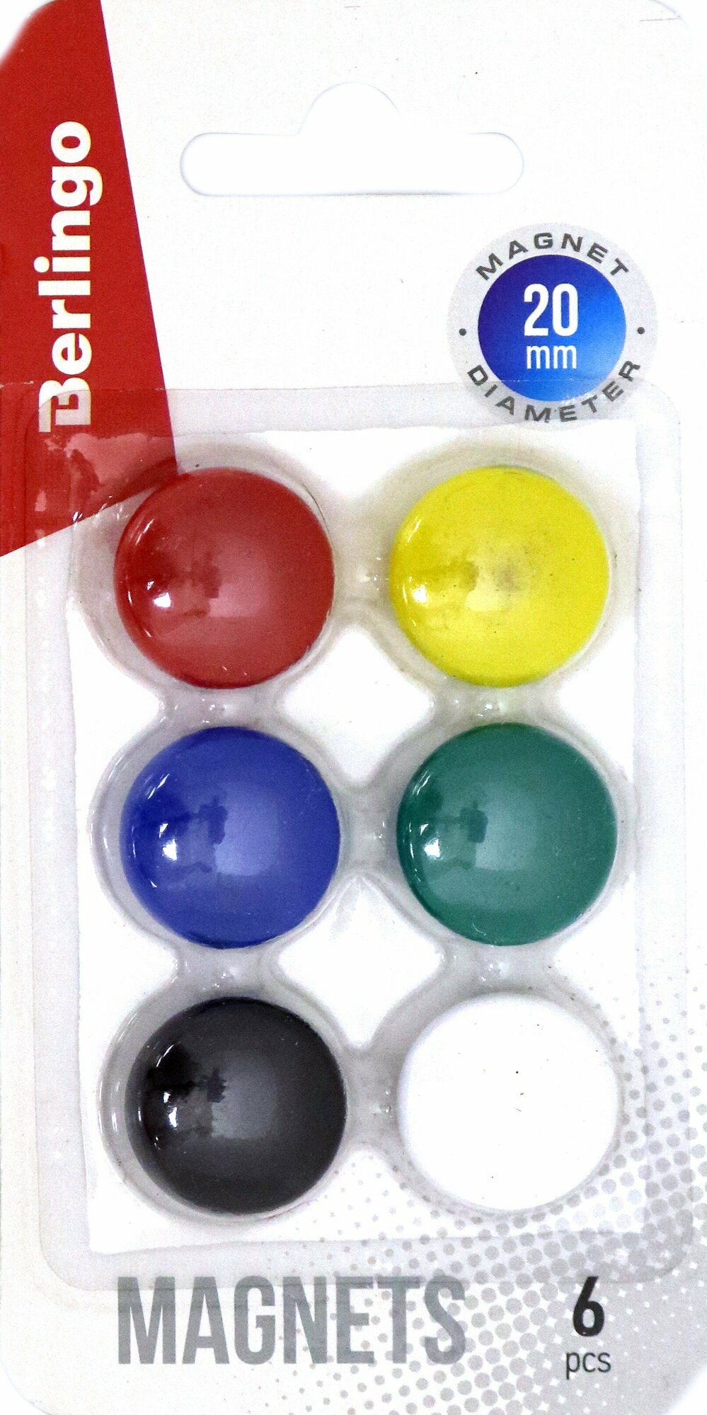 Набор магнитов 6 штук, 20 мм (SMm_02010)