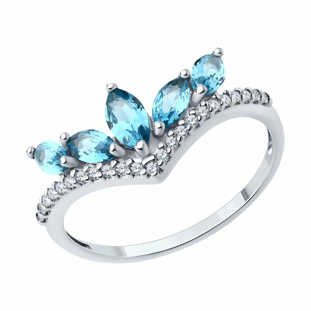 Кольцо, серебро, 925 проба, родирование