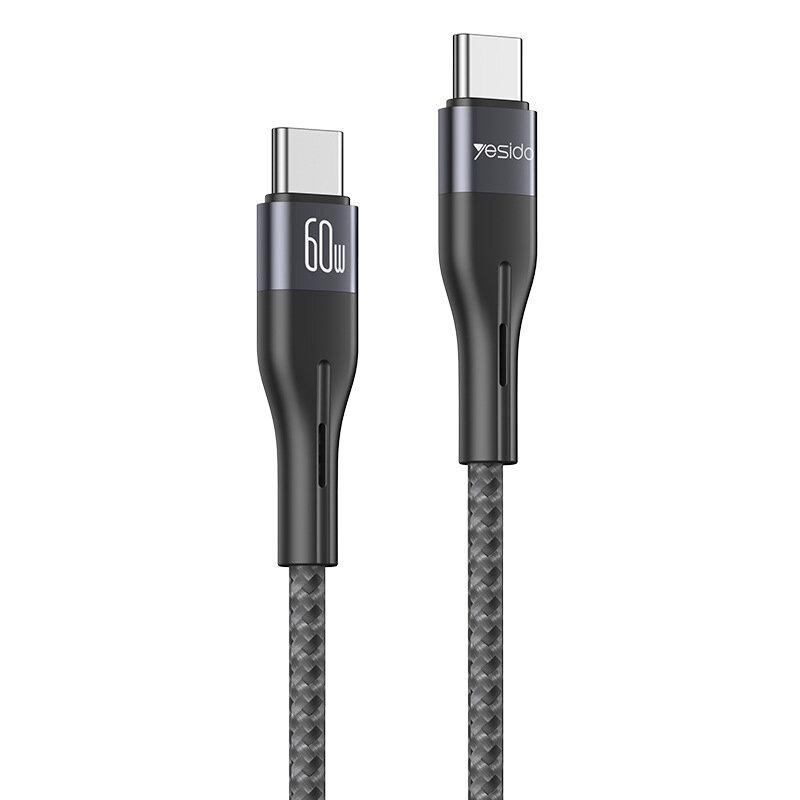Зарядное устройство Yesido SKU00129, для Apple 16 и Huawei, 60Вт, Type-C, черное