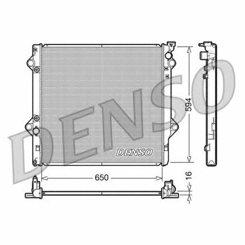 Основной радиатор (двигателя) Denso drm50036 для Toyota FJ Cruiser, Land Cruiser Prado