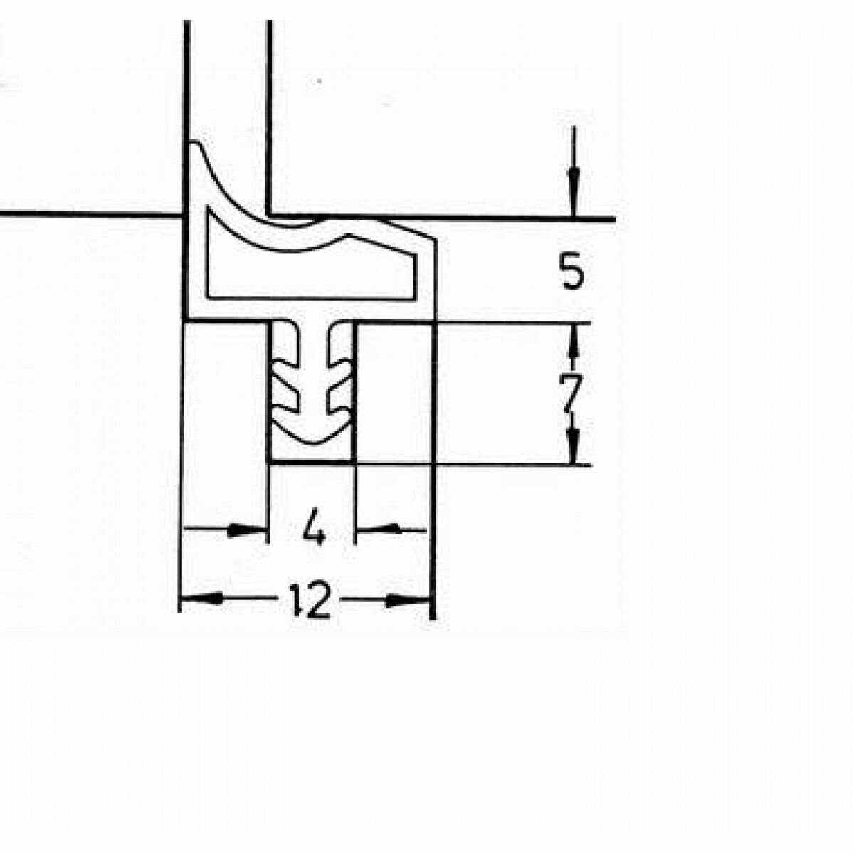 Уплотнитель контурный для межкомнатных дверей DEVENTER, ТПЕ, бежевый, 2 метра