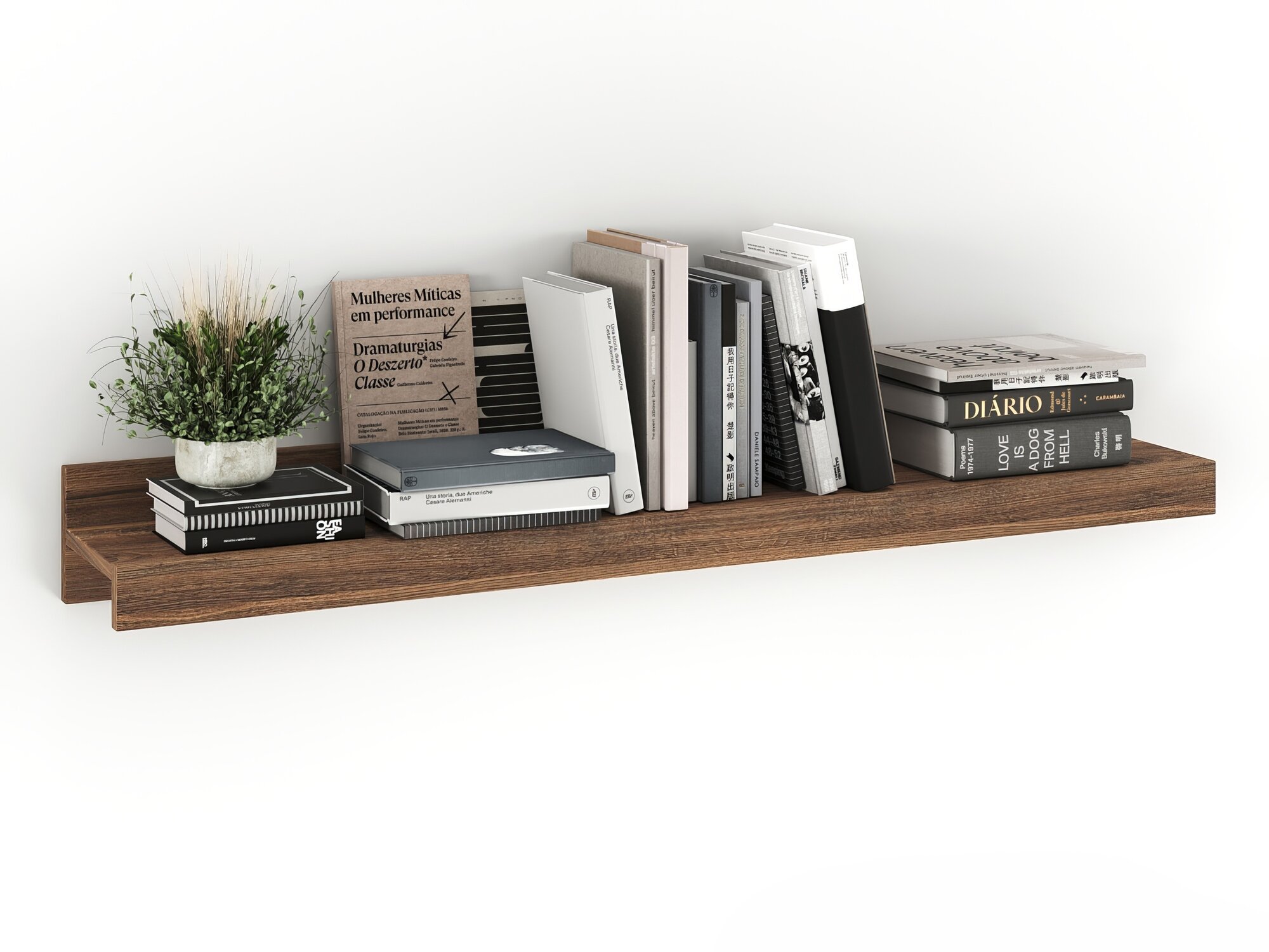 Полка навесная, настенная, для офиса, для детской Есэндвич Лаворо, 100х20х13 см (Дуб Аризона)