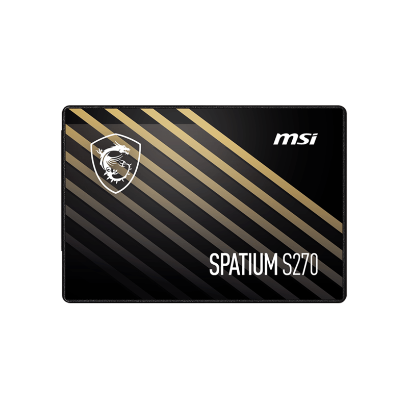 Твердотельный накопитель MSI SSD SPATIUM S270 S78-440E350-P83, 480GB, 2.5" 7mm, SATA3, 3D TLC, R/W 500/450, IOPs 55 000/80 000, TBW 250, DWPD 0.28, гарантия 5 ЛЕТ