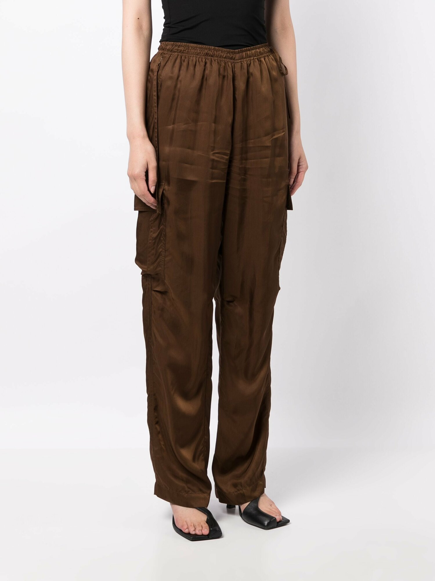 Брюки Helmut Lang Pull-On, размер 6, brown — фото 1