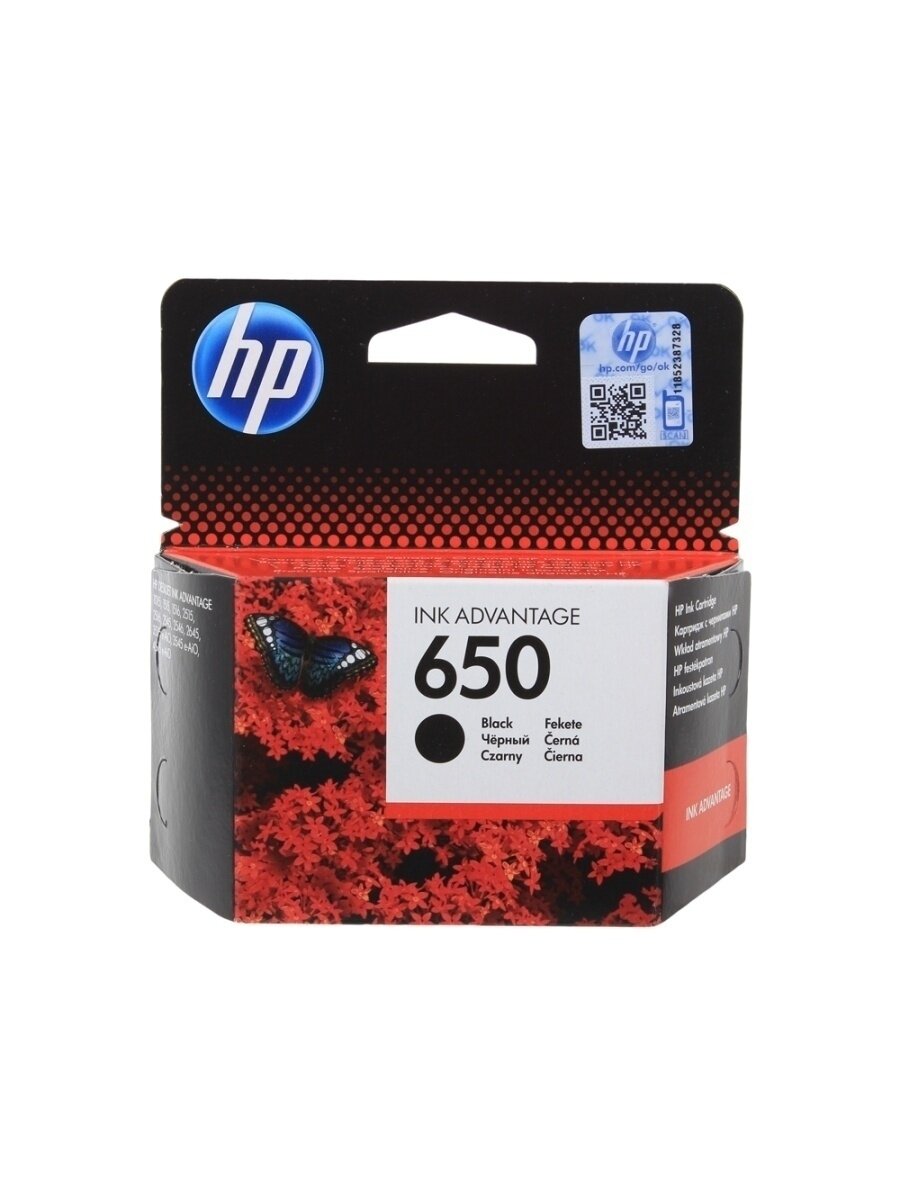 Картридж HP CZ101AE/CZ101AK №650 черный для Deskjet Ink Advantage 1015/1515/2515/2545/2645/3515/4645