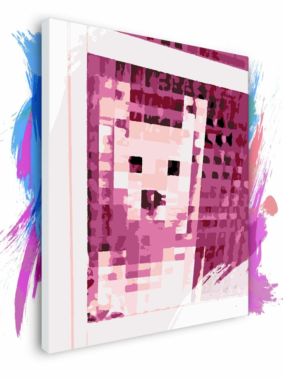 Картина по номерам на холсте Пиксельная собака, 30 х 40 см