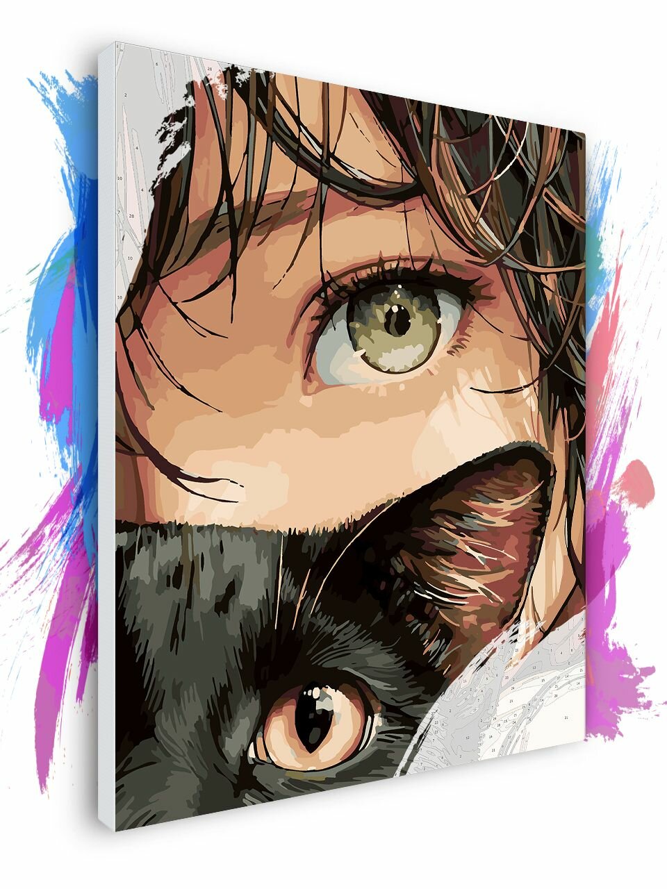 Картина по номерам на холсте Глаза в глаза 2, 40 х 50 см
