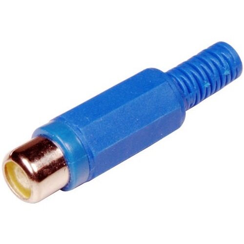 Гнездо RCA Premier 1-201BL на кабель - синий