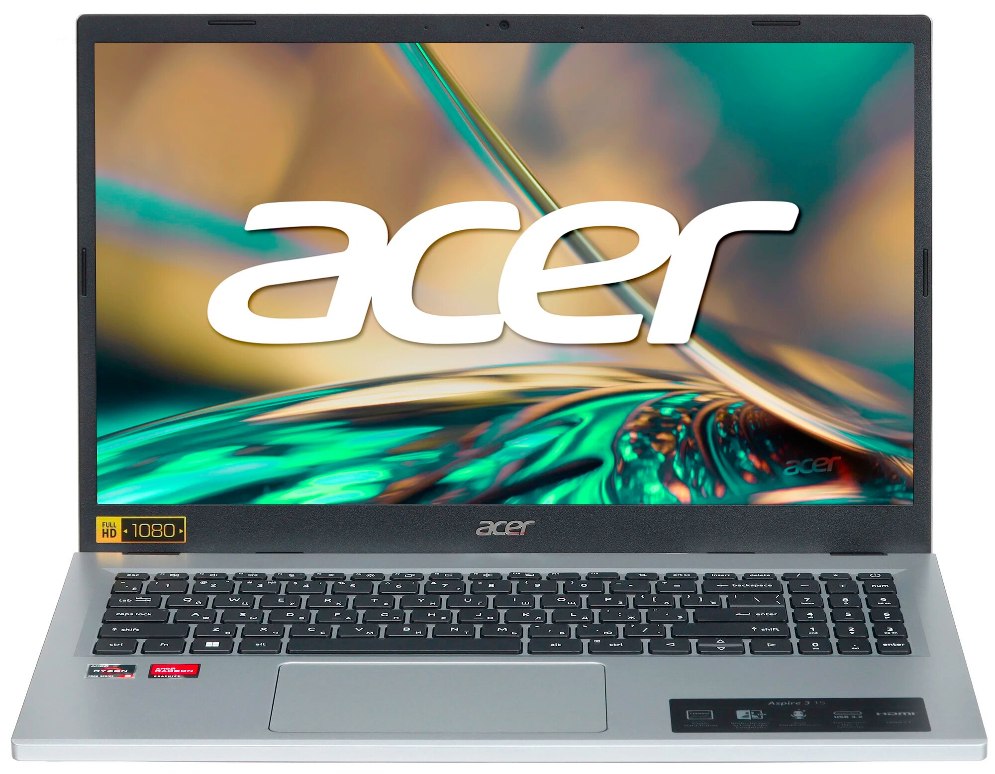 15.6" Ноутбук Acer Aspire 3 A315-24P-R427, серебристый (английская/русская раскладка)