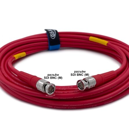 Кабель мобильный/сценический GS-PRO 12G SDI BNC-BNC (red) 10 метров