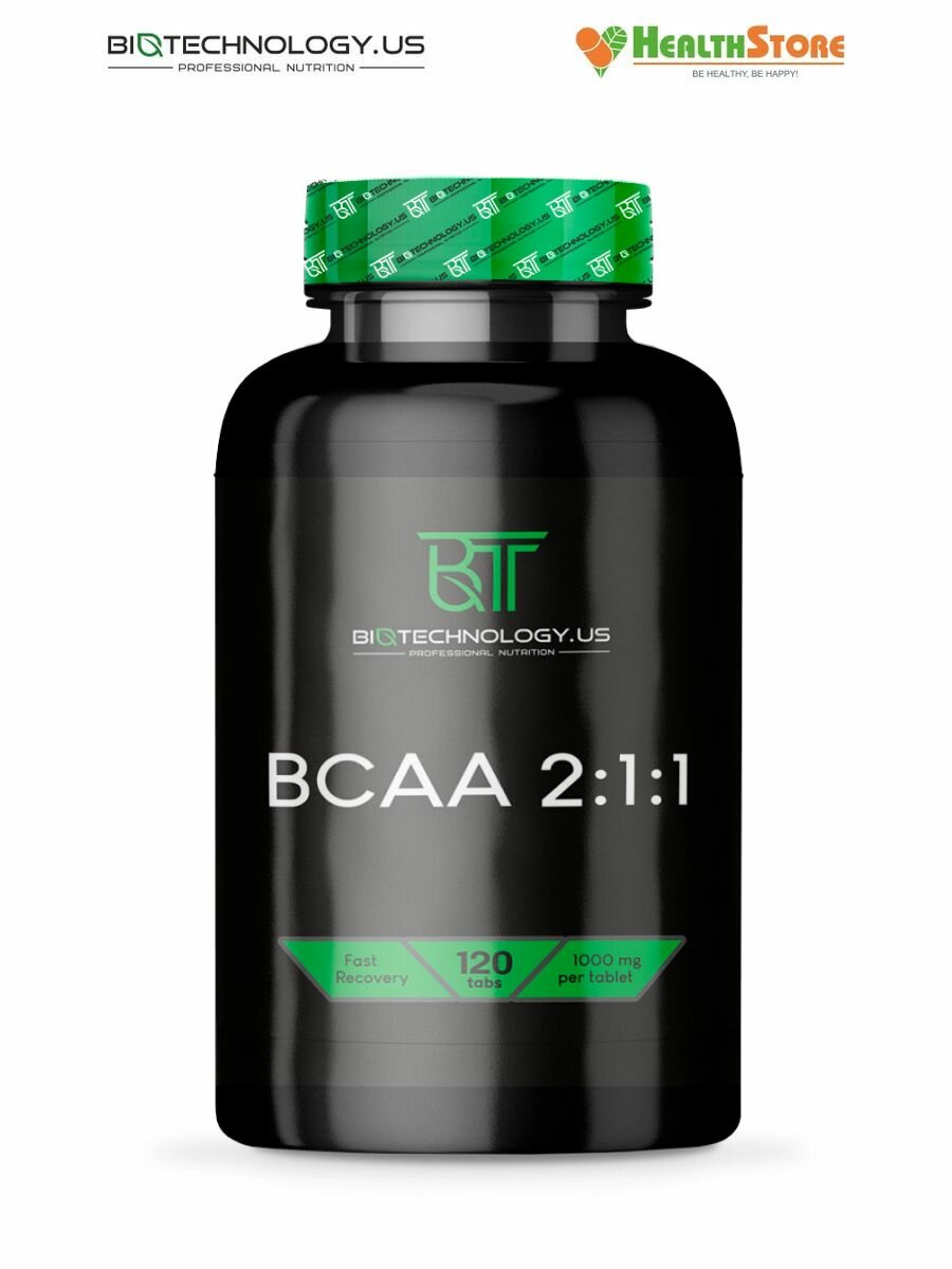 Biotechnology.US BCAA 2 1 1 120 таблеток Аминокислоты БЦАА 2:1:1 таблетки