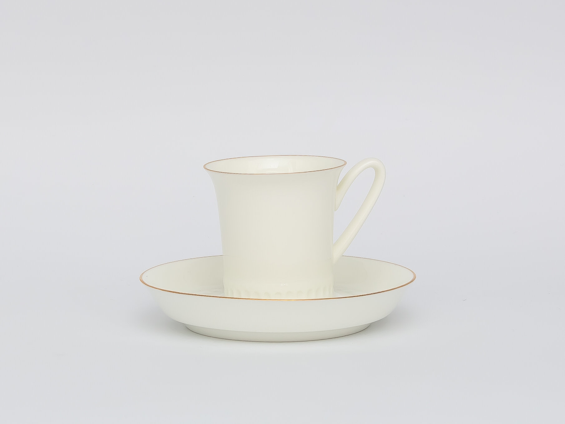 Чашка с блюдцем кофейная ф. Вертикаль рис. Золотая отводка КН1