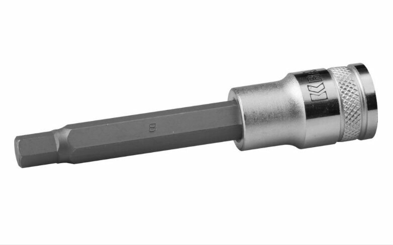 Удлиненная торцовая бита-головка KRAFTOOL HEX 1/2" Н8 27909-08