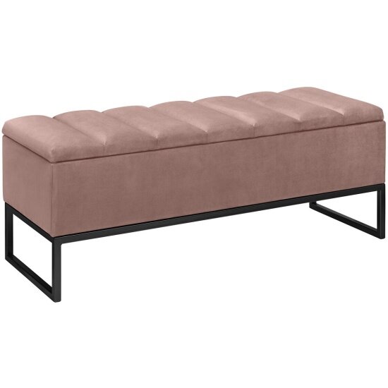 Банкетка Greenween CUBE с ящиком для хранения, черная, Mocco, Bulon