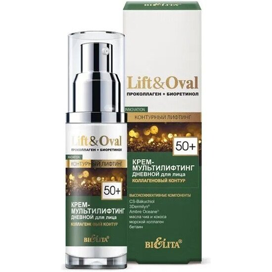 Дневной крем-мультилифтинг для лица Белита Lift&Oval Коллагеновый контур 50+, 50 мл