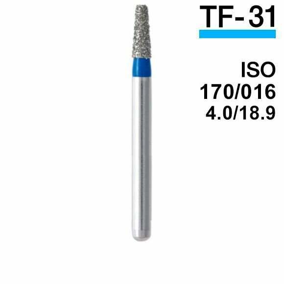 Боры алмазные Mani TF-31, для турбинных наконечников, 5шт, синие