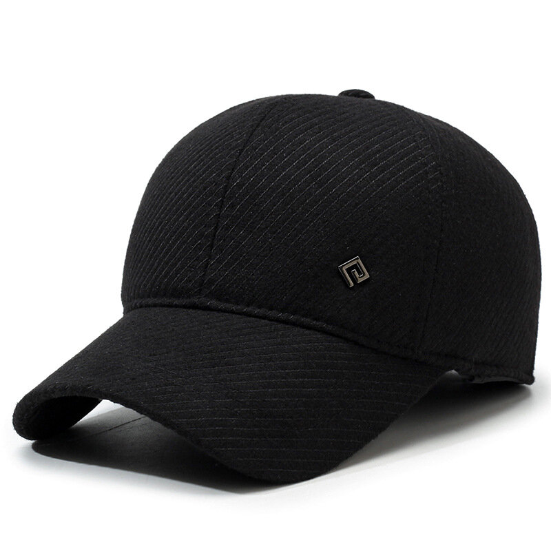 DIY Кепка мужская зима для пожилых теплоизоляционная хлопок с флисом / 555