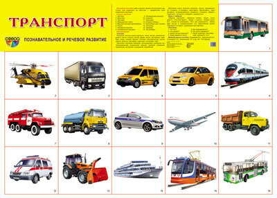 Плакат Творческий Центр Сфера "Транспорт", демонстрационный, 2 шт.