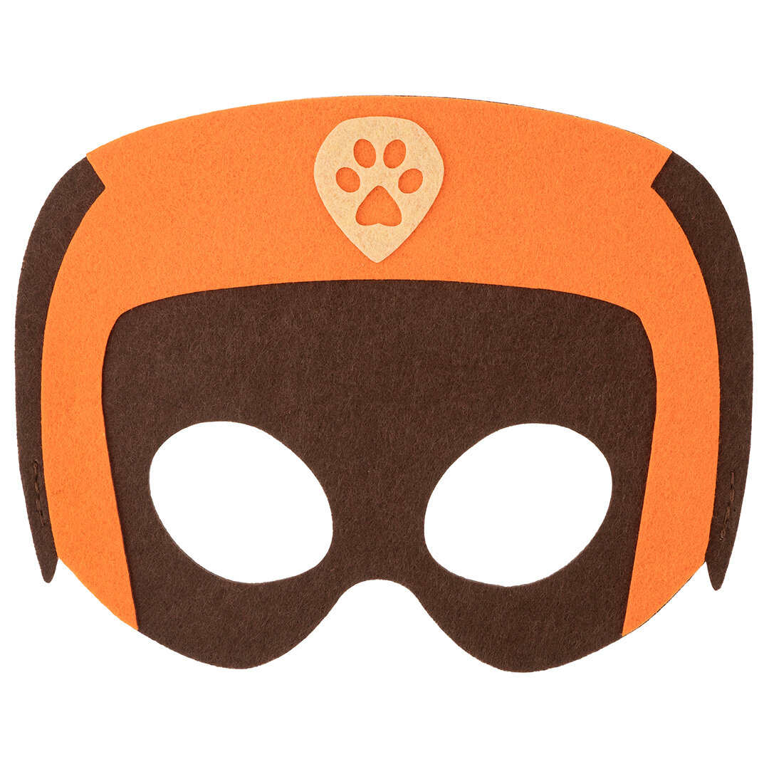 Маска карнавальная, из фетра, Зума, Коричневый, 18*14 см, 1