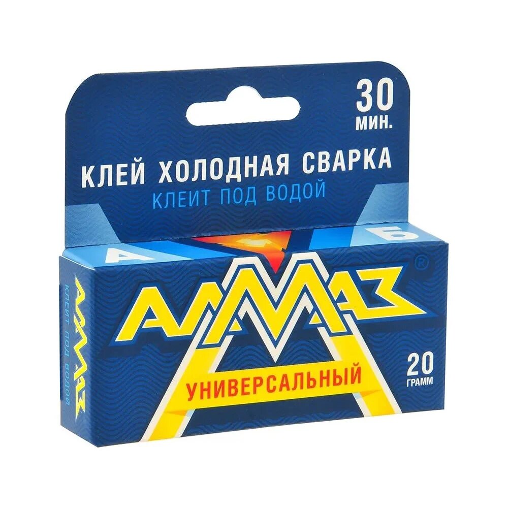 Клей эпоксидный алмаз AZ-0132, 2К, универсальный, черный, 0,02 кг