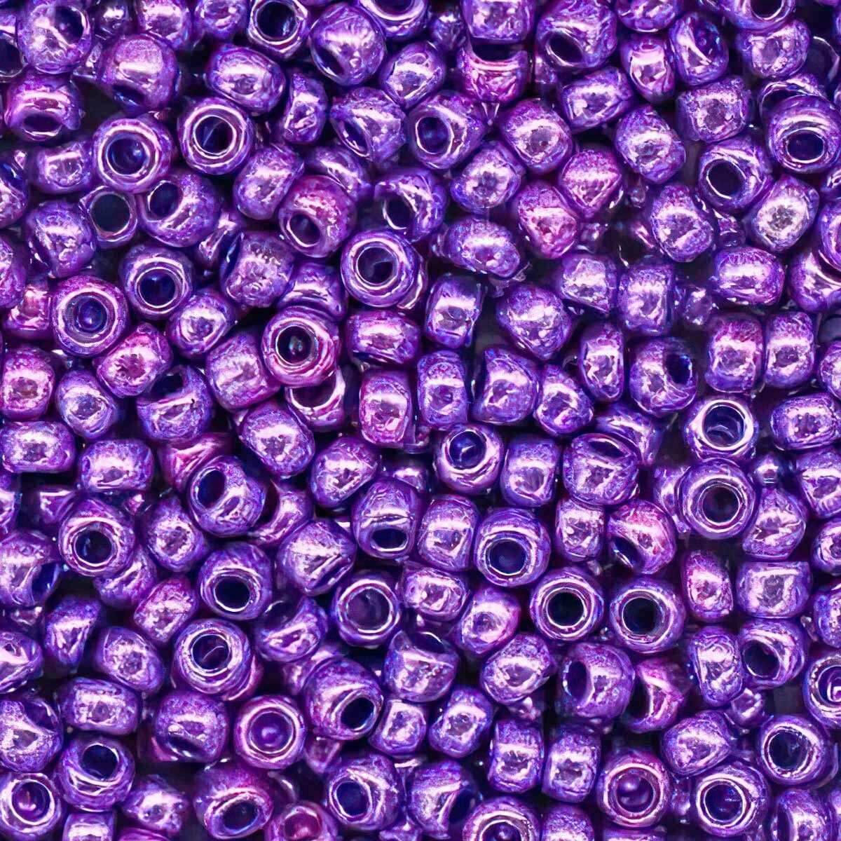 Бисер Preciosa 18328 непрозрачный фиолетовый металлик (10/0) 2.3 мм, 5 г, цена за 2 уп.