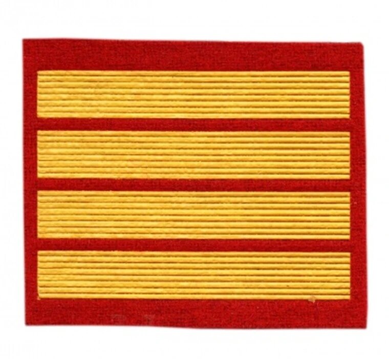 Курсовка 4 курс для курсантов Полиции, фон красный, военная форма нашивки