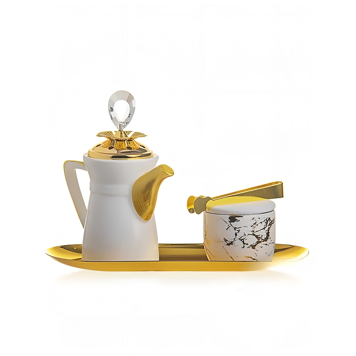 Курильница (Бахурница) "Кувшин" для воскуривания благовоний на подносе