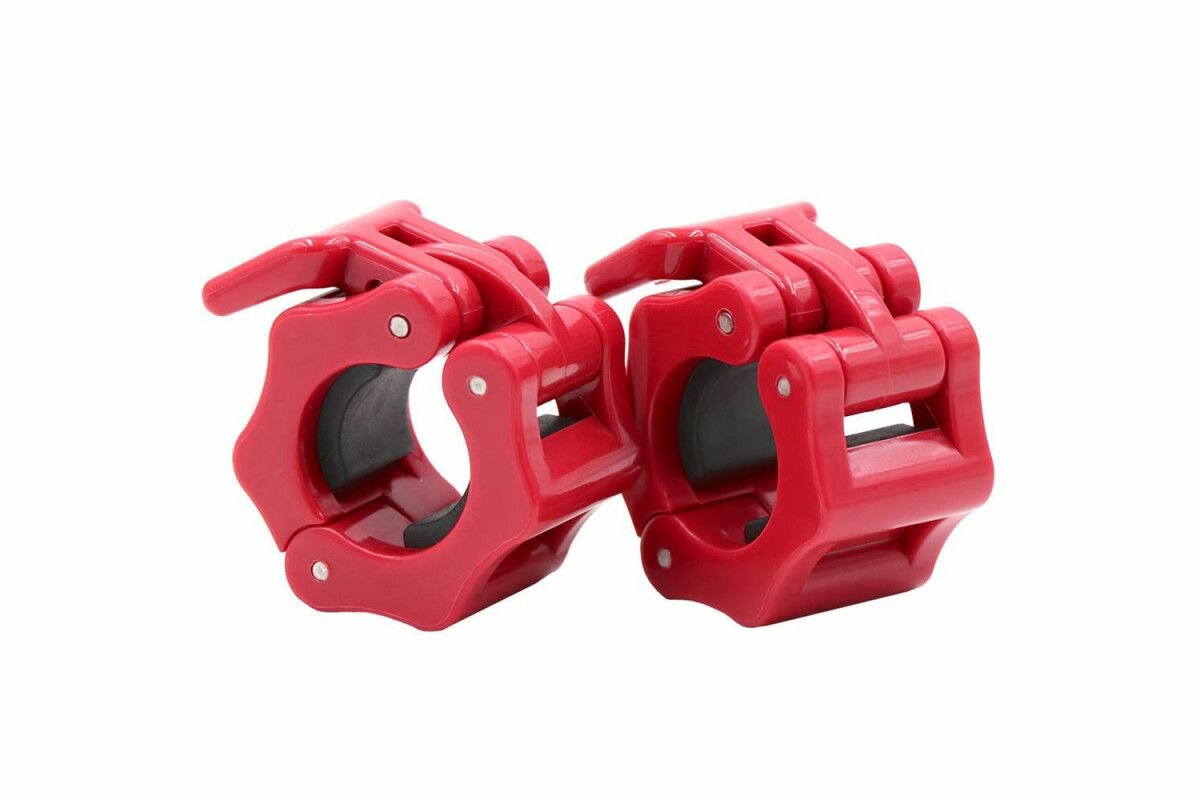 Замки для грифа пластик система LOCK-JAW PRO (d 25) (красный) E42117