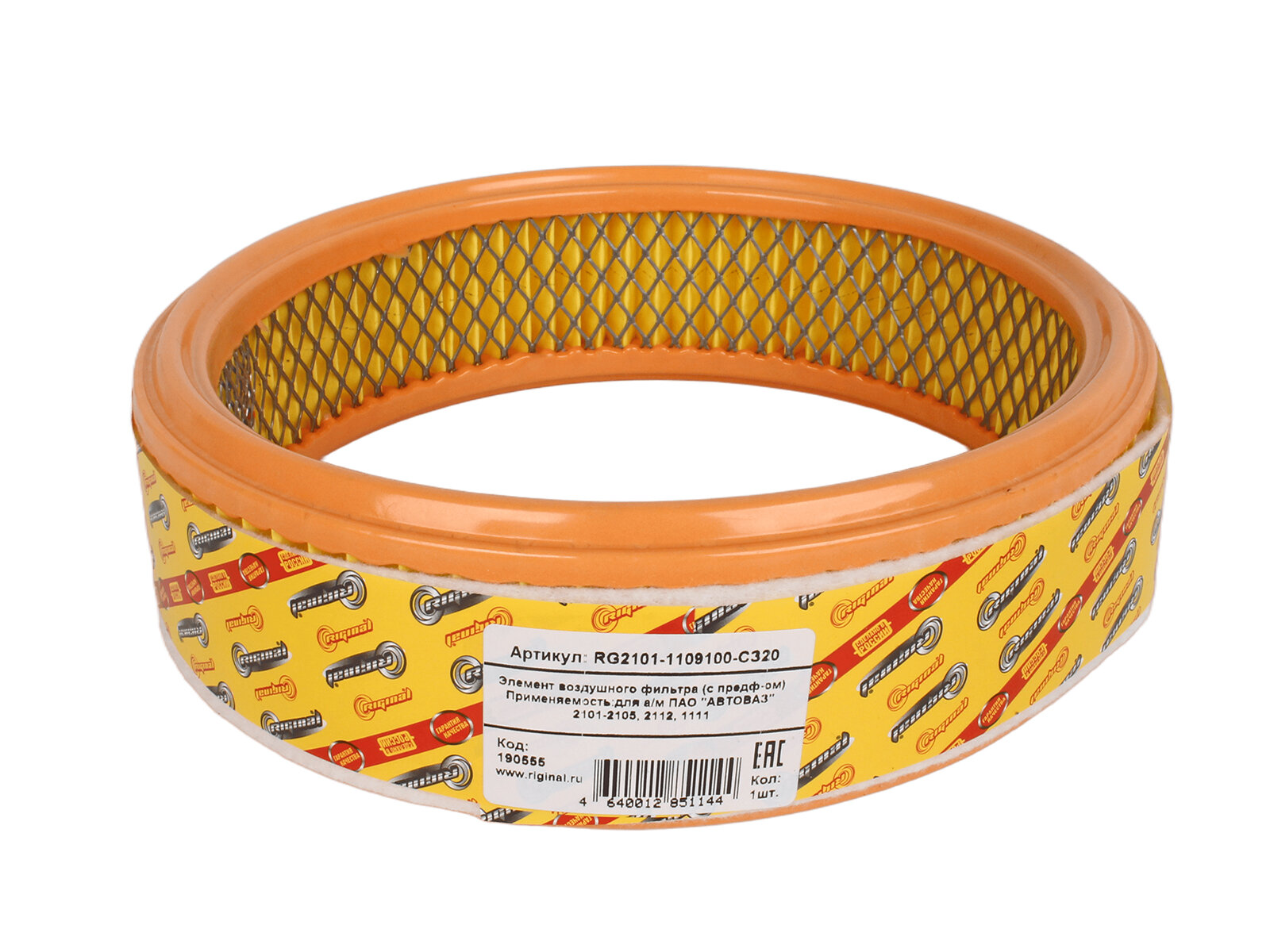 Элемент воздушного фильтра ВАЗ-2101-5, 2112, 2121,1111, М-412, с предф-ом Riginal