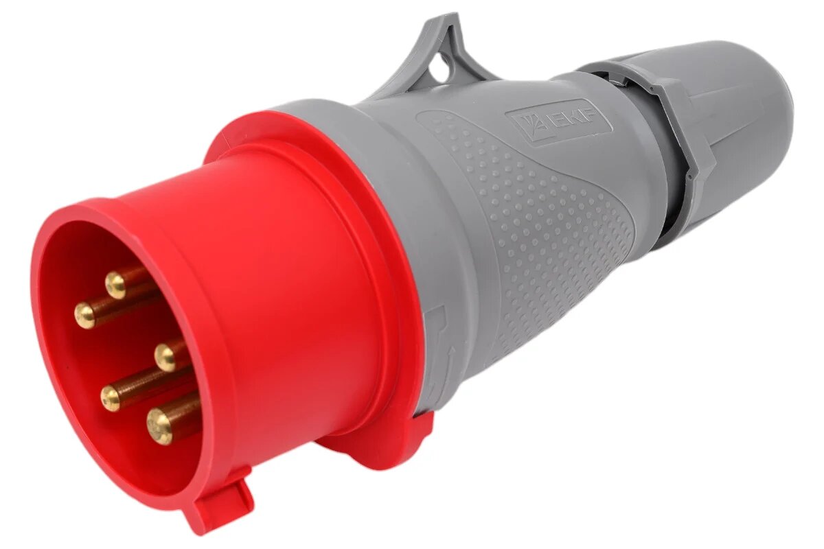 PROXIMA Вилка переносная EKF 025 3P+N+PE 32А 380В IP44 ps-025-32-380-PRO промышленная