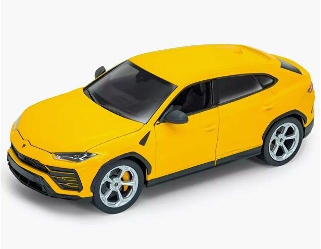 Модель машины металлическая WELLY 1:38 Lamborghini Urus, пруж. мех, желтый 43775W