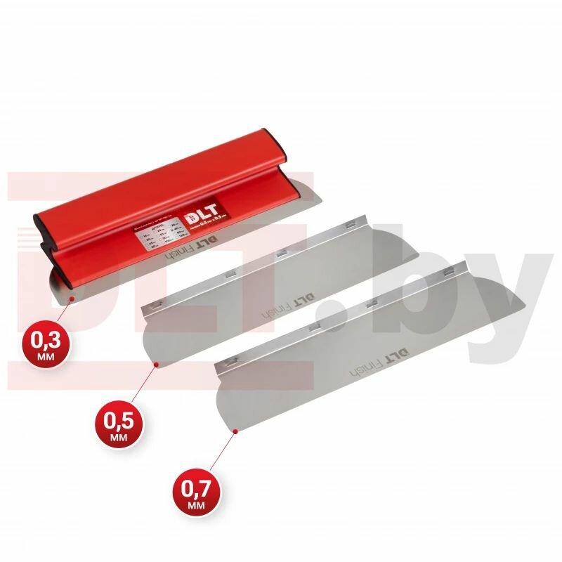 Малярный шпатель DLT Finish версия PRO, h-образный, 45 см (лезвия 0.3, 0.5, 0.7 мм)