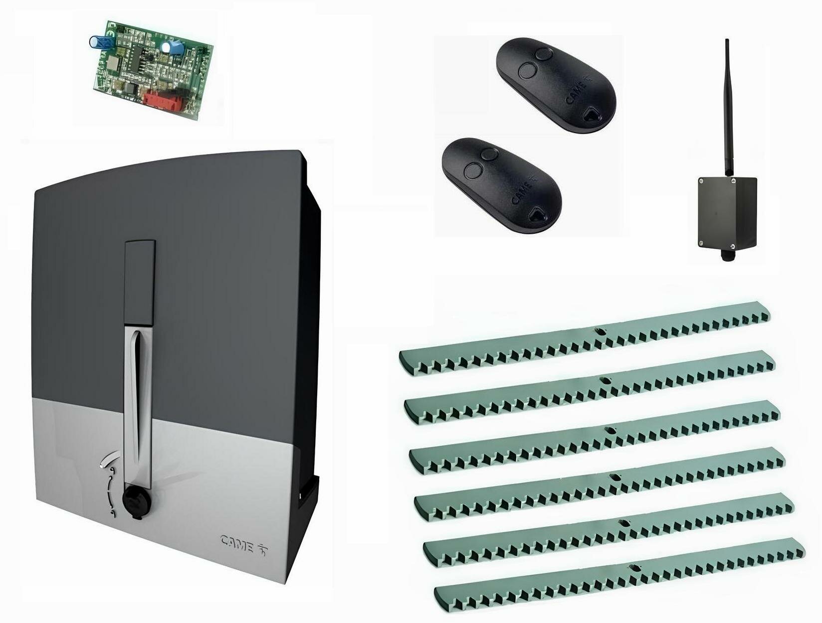 Автоматика для откатных ворот BXL04AGS KIT-KR6-BT, комплект: привод, радиоприемник, 2 пульта, 6 реек, Bluetooth-модуль